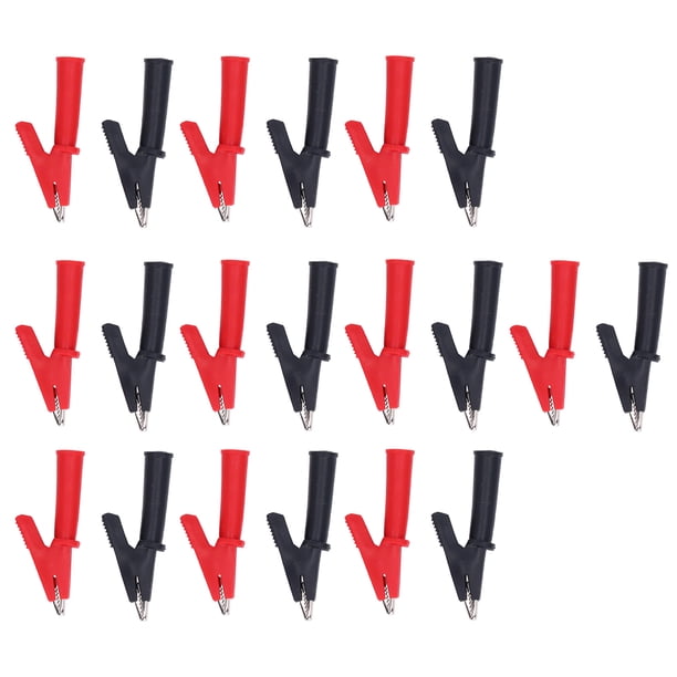 Safety Crocodiles Clamps,10Set Crocodiles Clip Testing Crocodiles Clip ...