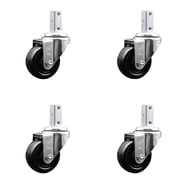 BBQ Smoker Grill Flat Free All Terrain 8 Inch Swivel Caster Set ...