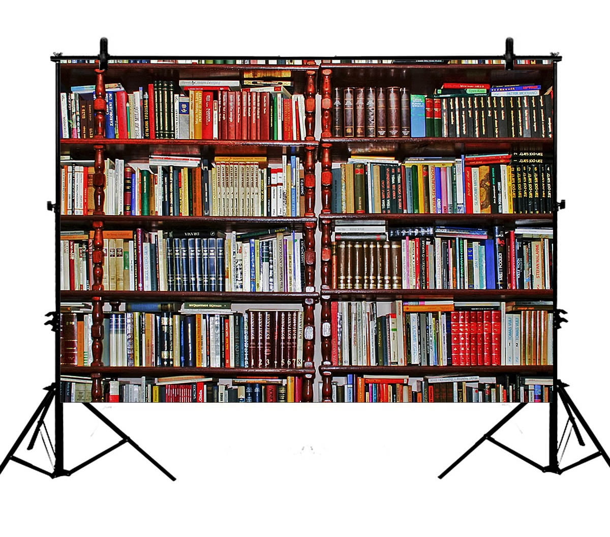 GCKG 7x5ft Neat Bookshelf,Library Polyester Photography Backdrop Studio ...