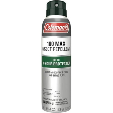 Coleman 100 Max Bug Mosquito DEET Spray, Long-lasting Insect Repellent ...