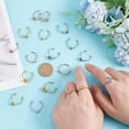 18Pcs 9 Styles 304 Stainless Steel Cuff Ring Components Flat Round ...