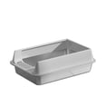 Stainless Steel Cat Litter Box with Sifting Pedal, Large Open Top Cat ...