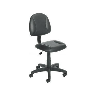 Free Shipping! Boss Black Upholstered Deluxe Posture Armless Swivel ...