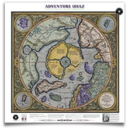 ADVENTURE iDIAZ Gleason's New Standard World Map, Large 36"x58" Flat ...