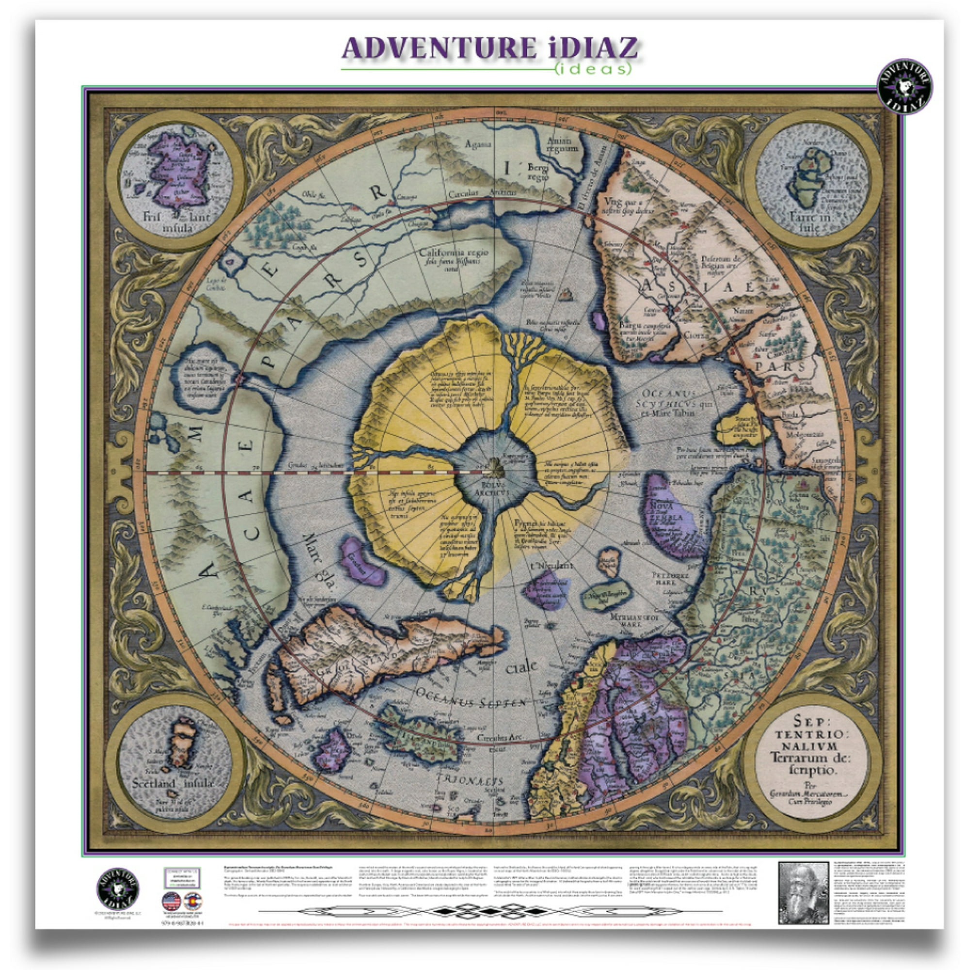 Flat Globe Map