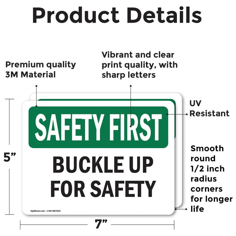 Buckle Up For Safety Sign