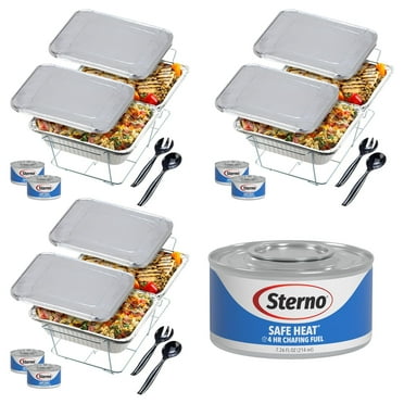 Disposable Chafing Dish Buffet Set Food Warming Trays Replacement - 3 ...