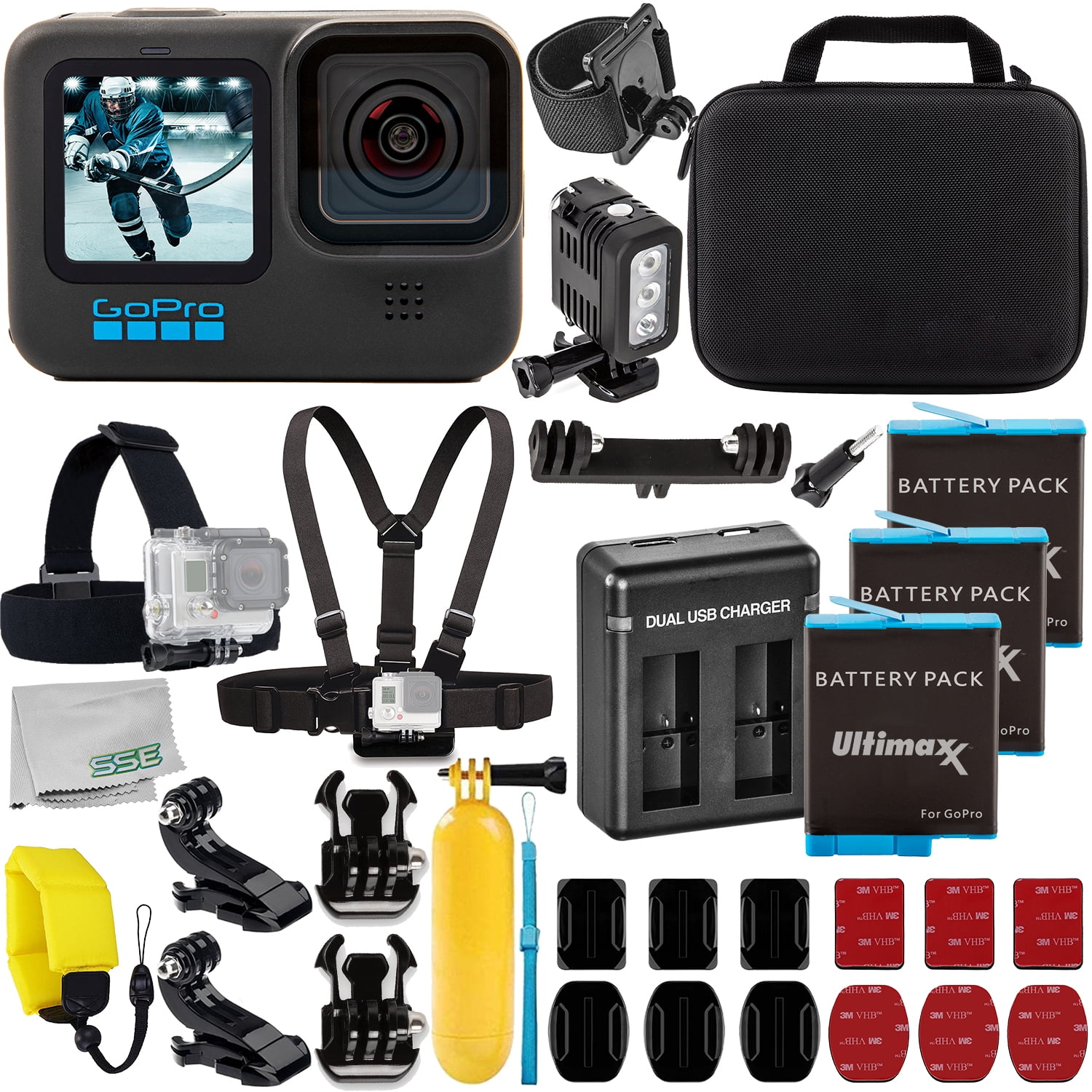 Ultimaxx Advanced Bundle + GoPro HERO11 (Hero 11) + 3x Replacement ...