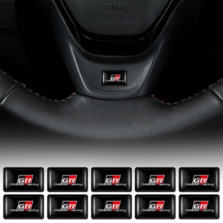 10pcs 3d Epoxy Car Styling Steering Wheel Accessories For Toyota Gr ...
