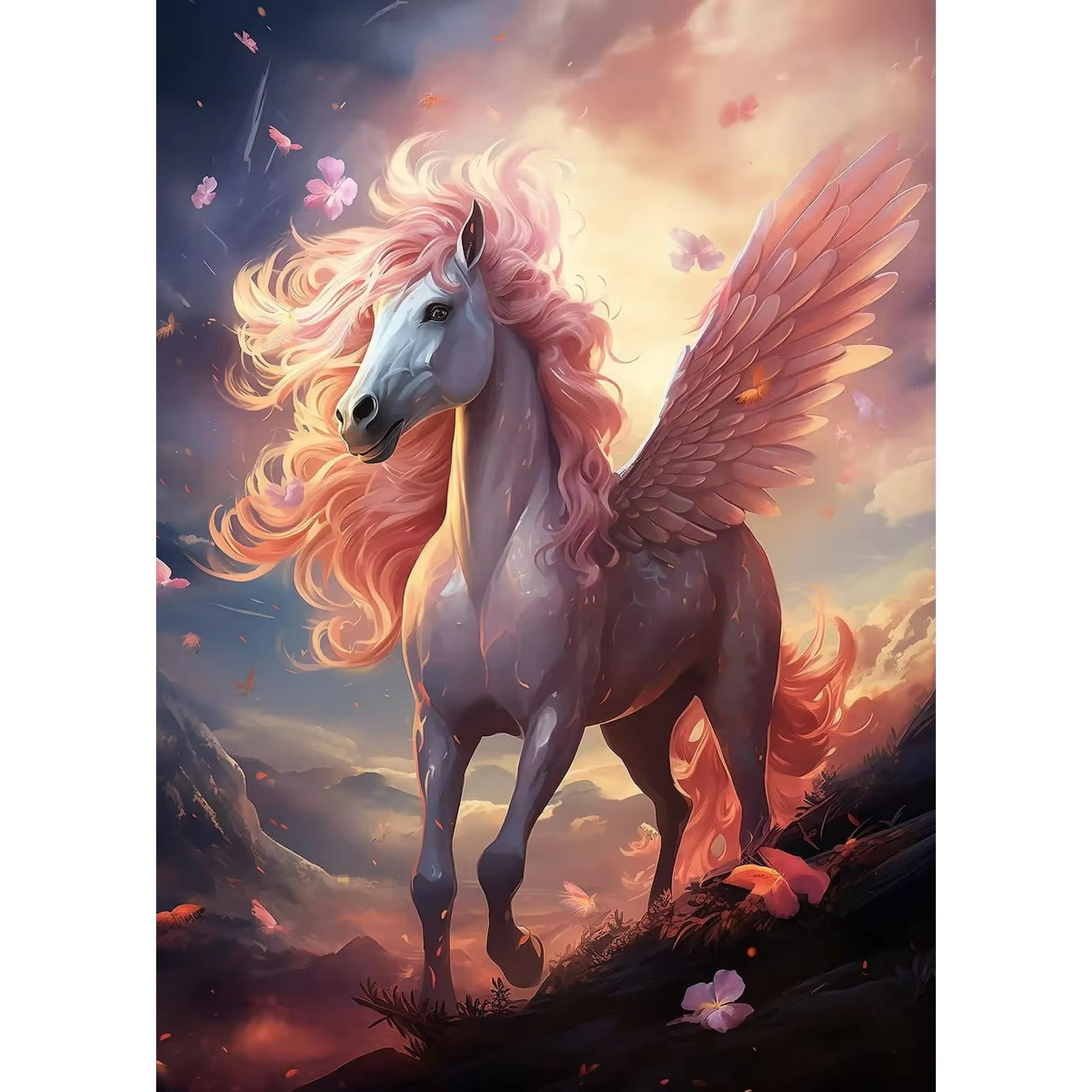 Click here for Nobrand Modern Colorful Fairytale Unicorn In Fores... prices