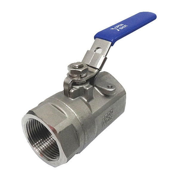 ZoroSelect 1/4" FNPT Stainless Steel Ball Valve Inline - Walmart.com