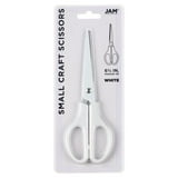 JAM Paper Arts & Crafts Scissors, 6 3/4 in, White, Ergonomic Handle ...