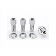 White Knight 963809LBK Black Chrome M14 x 1.50 Duplex Spline Lug Nut ...