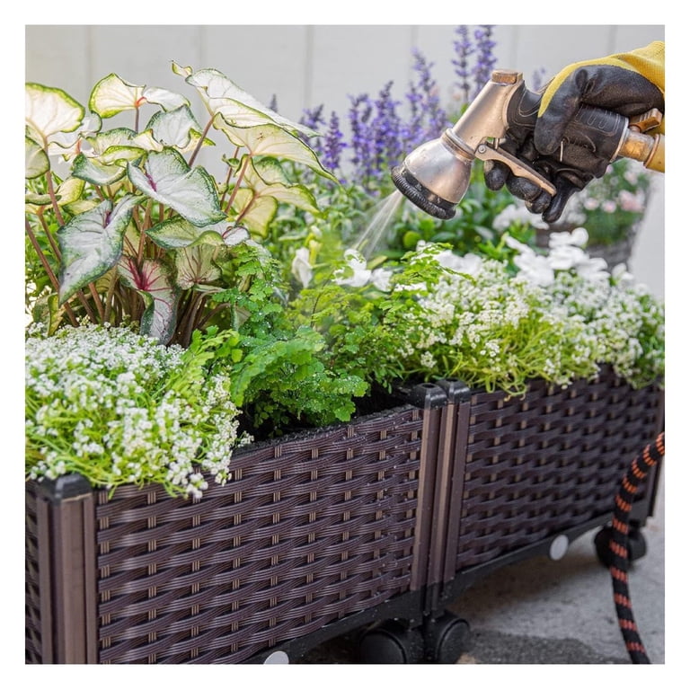 Plastic Planters With Wheels New Design OEM Quality 4.5x16'' 2.5x16''