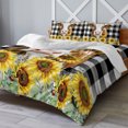 4 Piece Duvet Cover Set Queen, Farm Cow on Black Buffalo Plaid Soft ...