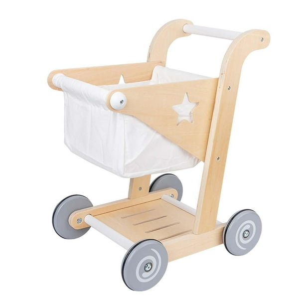 kusrkot Children's Shopping Cart Pretend Grocery Cart Montessori Toy ...