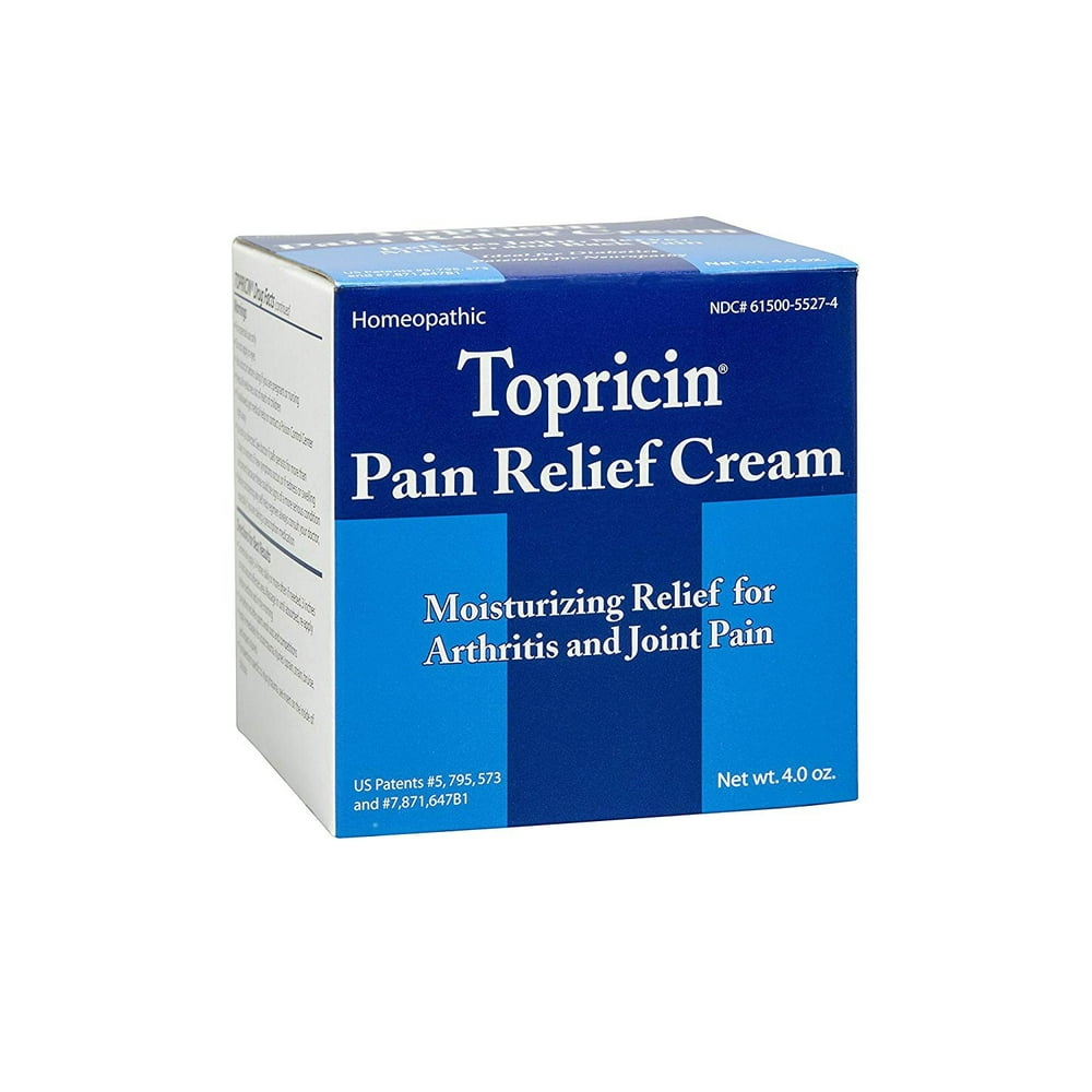 Topricin Pain Relief Cream (4 oz) Fast Acting Pain Relieving Rub ...