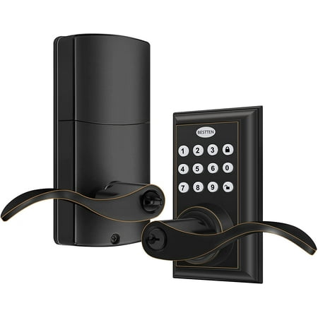 Electronic Door Lock with Handle, Keypad Door Handle Lock, Touchpad ...