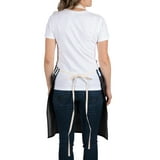 Mainstays Chef Kitchen Apron, 28" x 32" Stripe Cotton Bib Apron with ...
