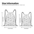 Daiia Snowflake Minimalist Pattern Drawstring Backpack, Gym Bag ...