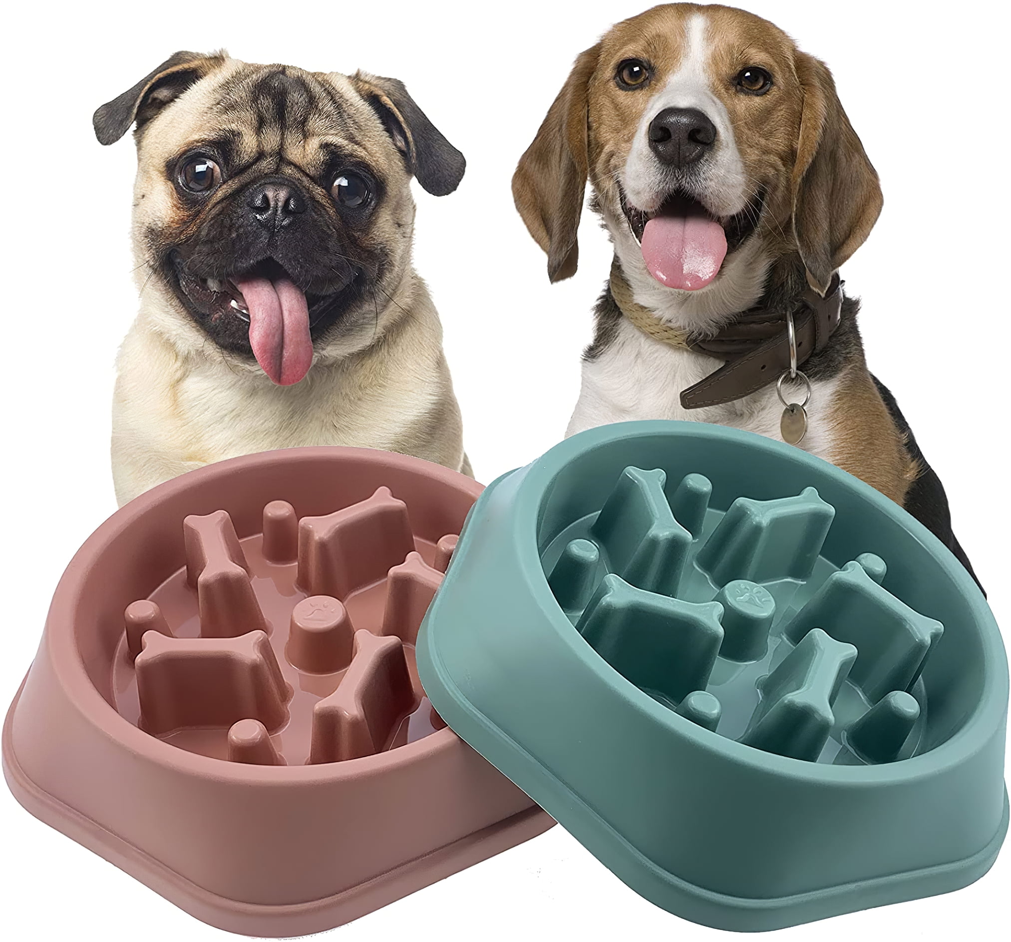 Slow Feeder Dog Bowl Agooga Anti Gulping Healthy Eating Interactive ...