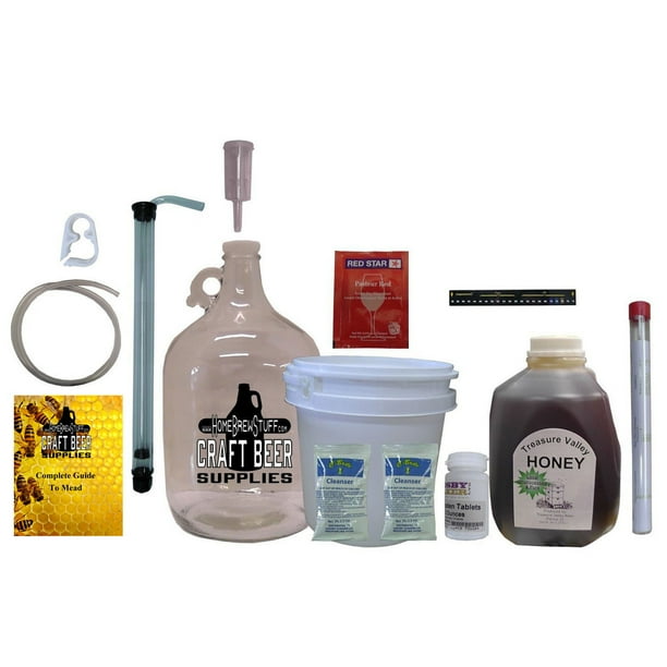 Homebrewstuff 1 Gallon Premium Table Top Nano-Meadery Mead Kit, Wine ...