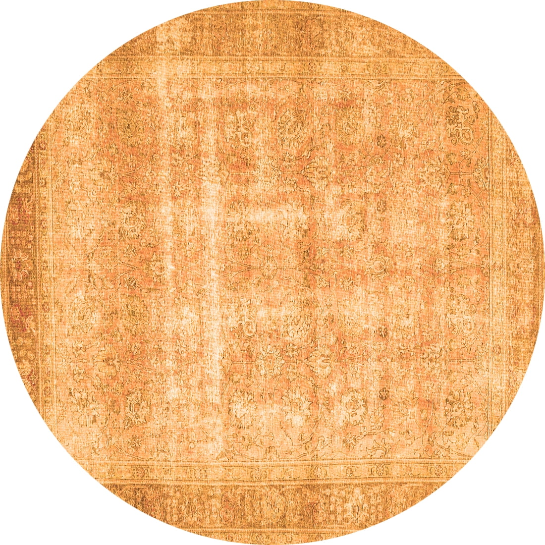 Ahgly Company Indoor Round Persian Orange Traditional Area Rugs, 6 ...