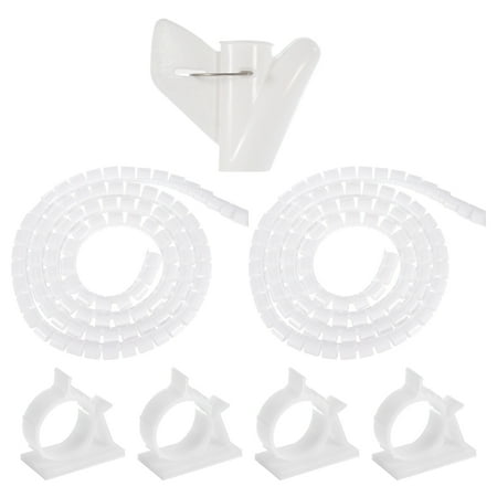 Uxcell 2pcs Spiral Winding Cable Management 1.5M/4.9ft 22mm Cord ...