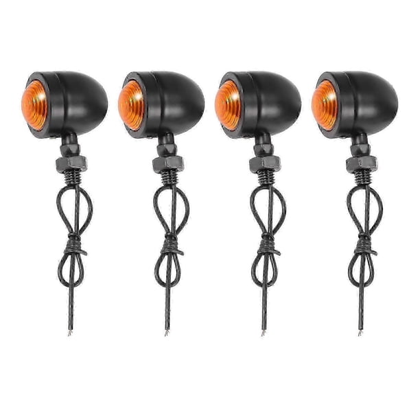 4Pcs Black Motorcycle Turn Signal Indicator Lights for Honda Fatboy ...