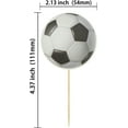 Qoadwem 24pcs Soccer Ball Cupcake Toppers Sports Theme Football Cupcake ...