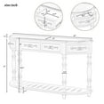 EUROCO 52'' Console Table Sofa Table for Entryway with 4 Drawers and ...