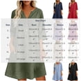 AHTJRT Women's Cotton Linen Dress Henley V Neck Bubble Puff Short ...