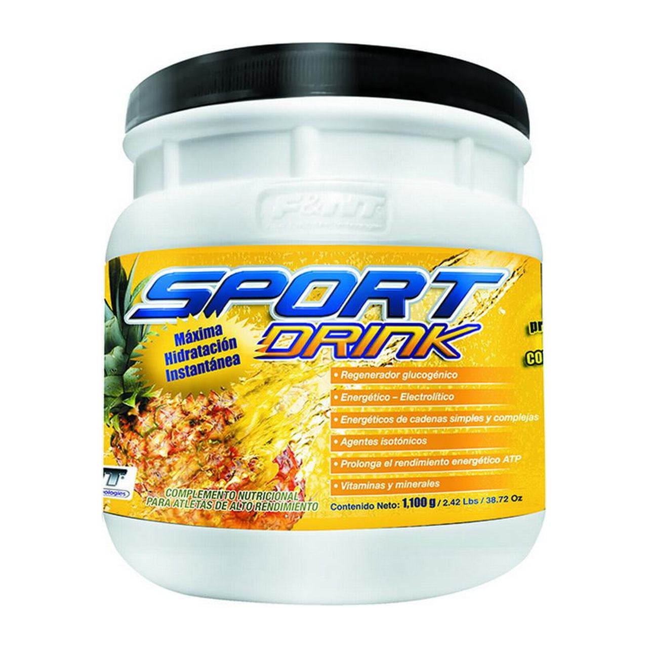 Sport Drink 1,100 Gr: Electrolitos Energía Hidratos Sabor Piña F&nt ...