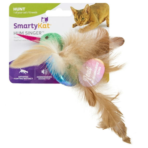 SmartyKat Hum Singer Electronic Sound Cat Toy, Motion Activated ...
