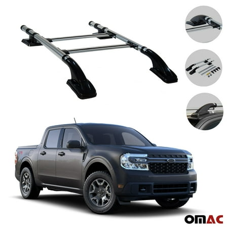 Top Roof Rack Side Rails Bars Silver For Ford Maverick 2022-2023 ...