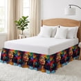 African American Bed Skirt California King Size 16 Inch Drop, Colorful ...