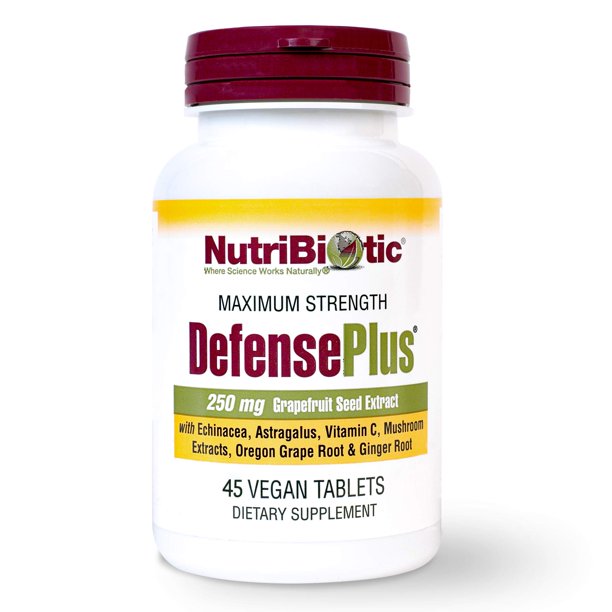 Suplemento NutriBiotic DefensePlus 45 tabletas para apoyar el sistema ...