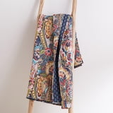 Levtex Nanette 50x60in. Boho Floral Blanket, Quilted Throw, Paisley ...