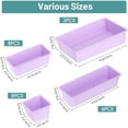 25 PCS Plastic Drawer Organizer Set, 4 Sizes Desk Drawer Divider ...