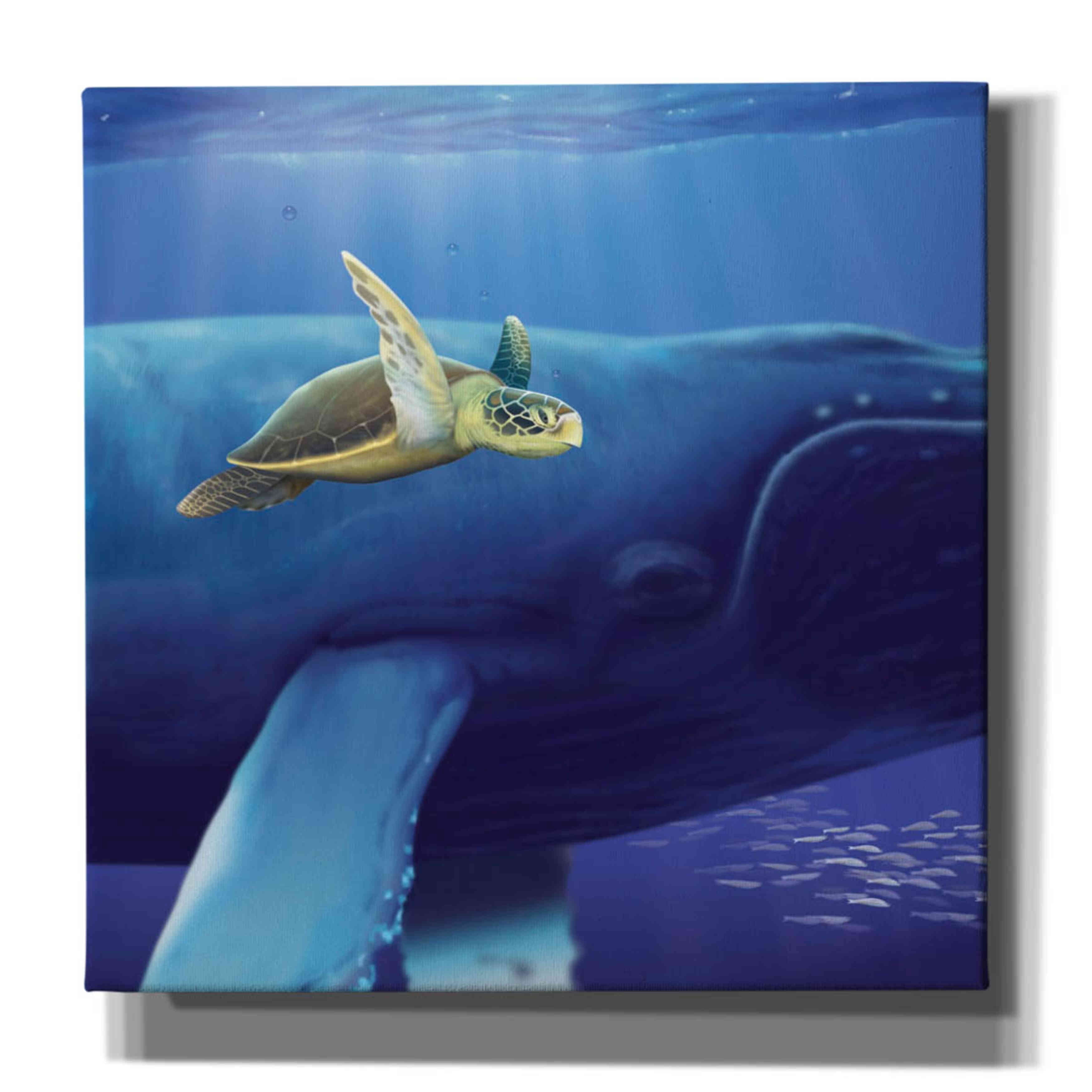 Epic Graffiti 'Sea Turtle and Friend' by Chris Dobrowolski, Canvas Wall ...