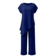 2 Piece Sets for Women Summer Casual Capri Pant Sets Flowy Wide Leg ...