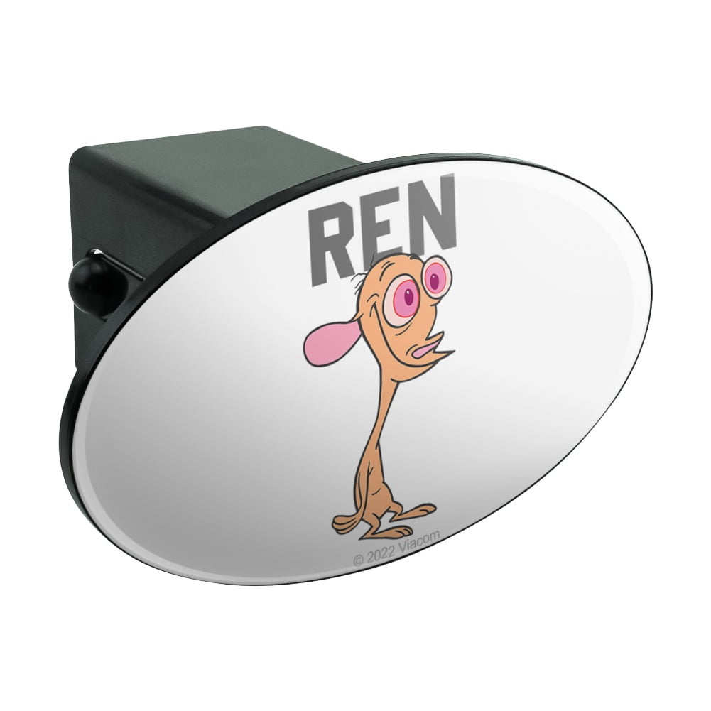 Ren and Stimpy Show Collegiate Ren Oval Tow Trailer Hitch Cover Plug ...