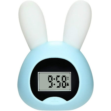 Children's light alarm clock, rabbit alarm clock USB LED wake up ...