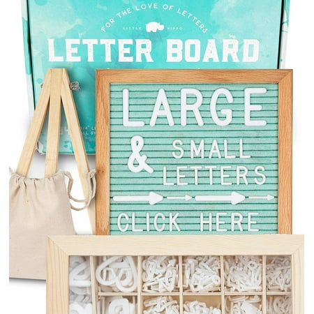 Felt Letter Board 10x10 +2sets PRE-Cut Letters +Stand +UPGRADED WOODEN ...