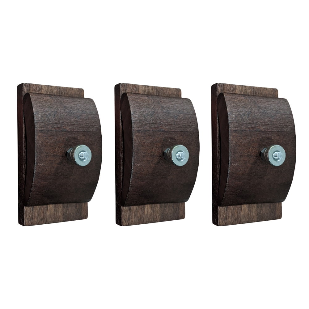 Quilt and Tapestry Hanger, Walnut, 3-Pack Wooden Rug and Mural Hangers ...