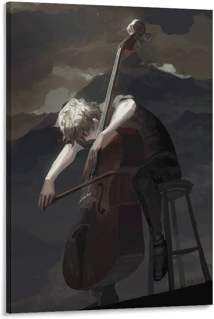 Anime Girl Playing Cello