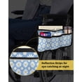 Blue Daisy Wheelchair Bag with Cup Holder Walker Bag with Reflective ...