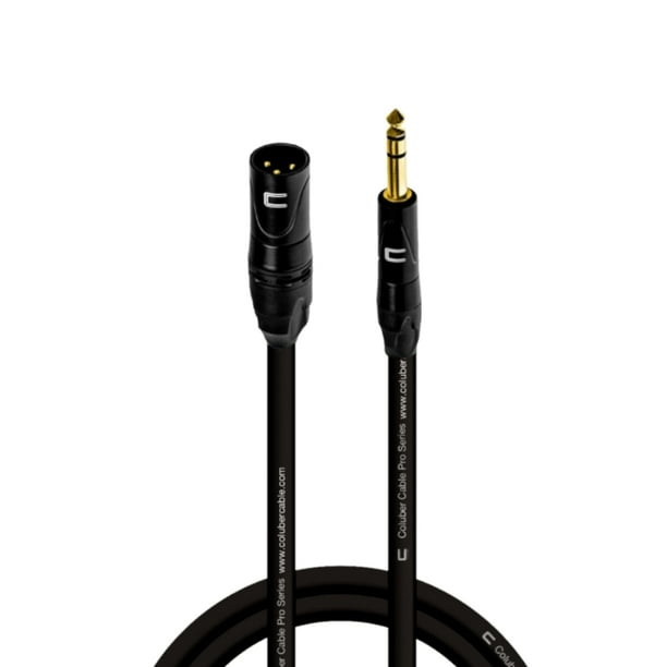 Coluber Cable Balanced 3-Pin XLR to TRS 1/4" Stereo/Mic Cable - 5ft ...