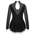 Aislor Girls Mesh Splice Figure Ice Skating Long Sleeves Ballet Dance ...