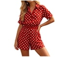 Censtreet Women's Summer Sleepwear Sets Button Down Lapel Short Sleeve ...